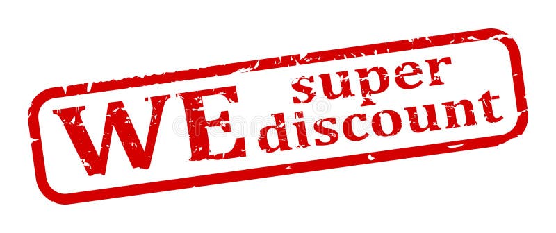Red Stamp - we Super Discounts Stock Vector - Illustration of deduction ...