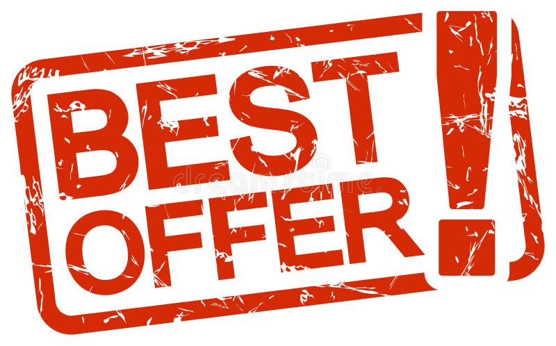 Red Stamp with Text Best Offer ! Stock Vector - Illustration of ...