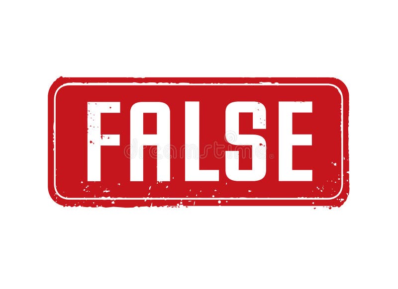 Red Stamp and Text FALSE. Vector Illustration Stock Vector ...