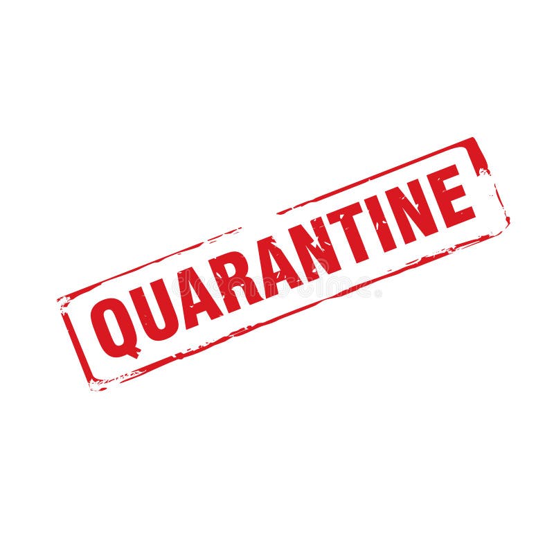 Red Stamp and Text QUARANTINE. Vector Illustration Stock Illustration ...