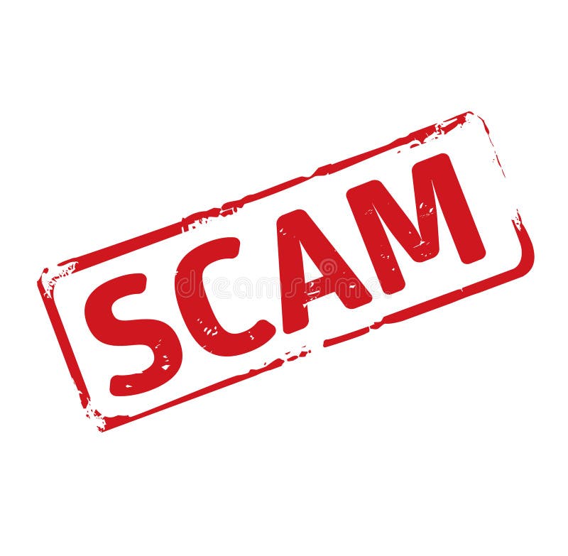Red Stamp and Text Scam. Vector Illustration Stock Illustration ...