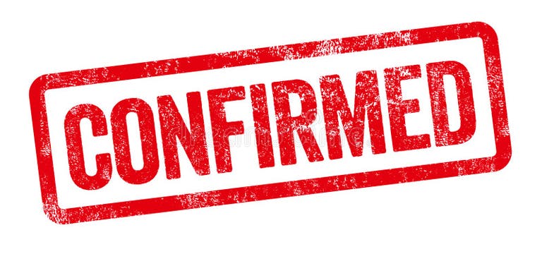 Red Stamp on a White Background - Confirmed Stock Illustration ...