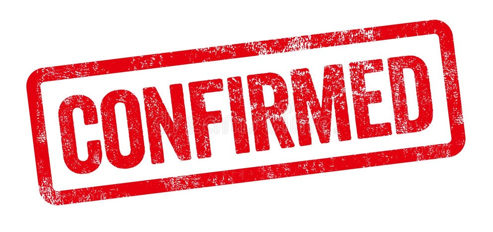 Red Stamp on a White Background - Confirmed Stock Illustration ...