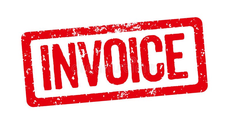A Red Stamp on a White Background - Invoice Stock Illustration ...