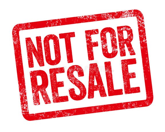 Red Stamp on a White Background -- Not for Resale Stock Illustration ...