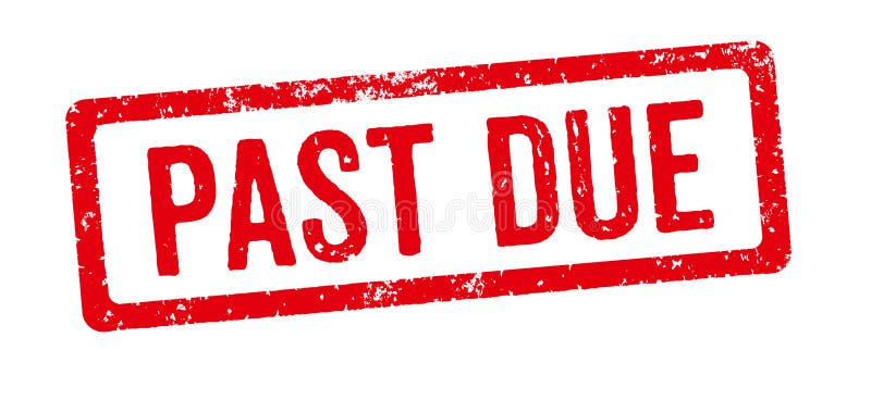 A Red Stamp on a White Background - Past Due Stock Illustration ...