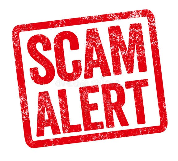 Red Stamp on a White Background - Scam Alert Stock Illustration ...