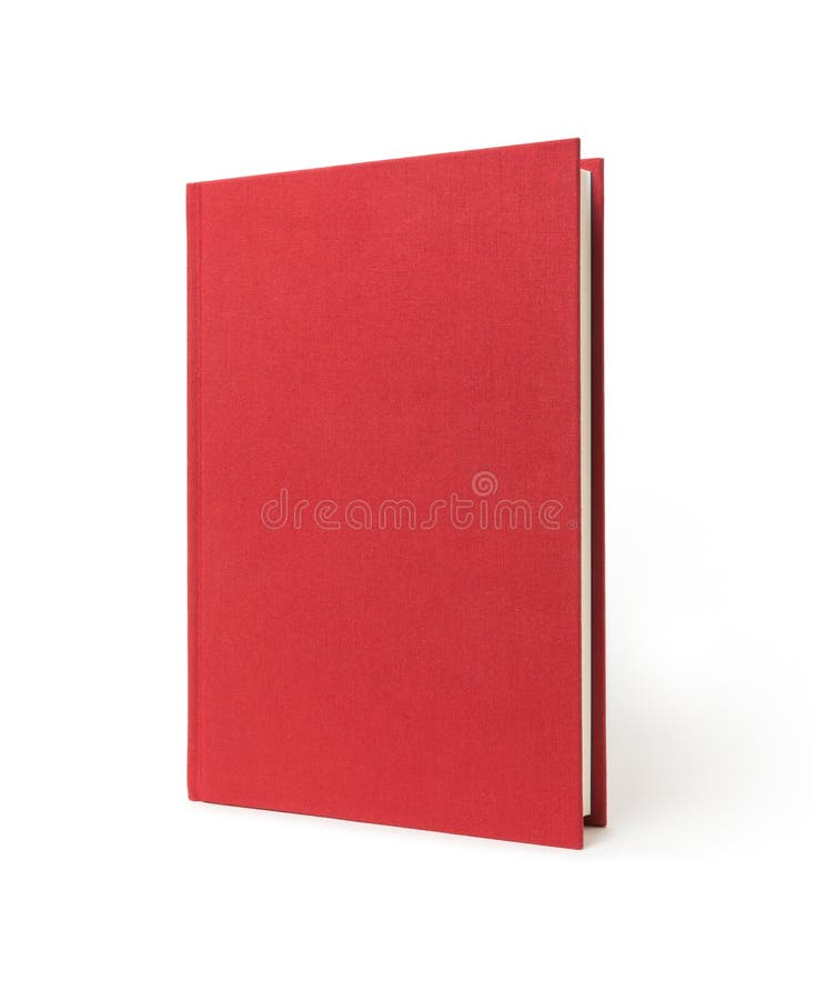 Red standing book isolated stock photo. Image of album - 84098406
