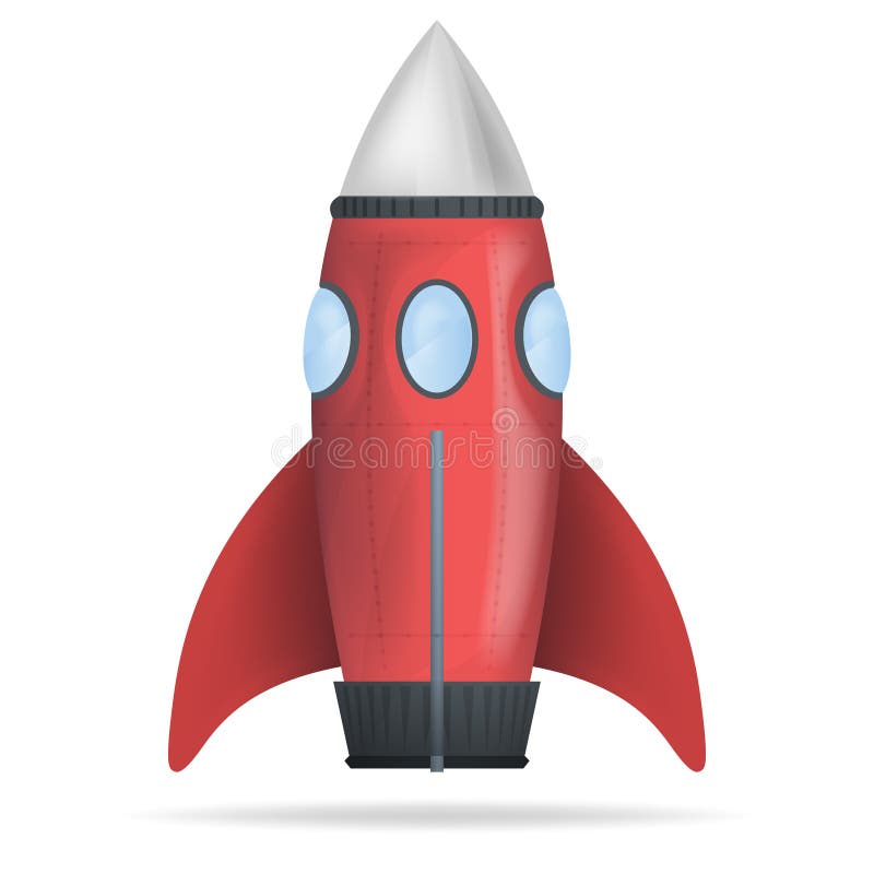 Retro Red Rocket Cartoon Stock Illustrations – 1,840 Retro Red Rocket ...