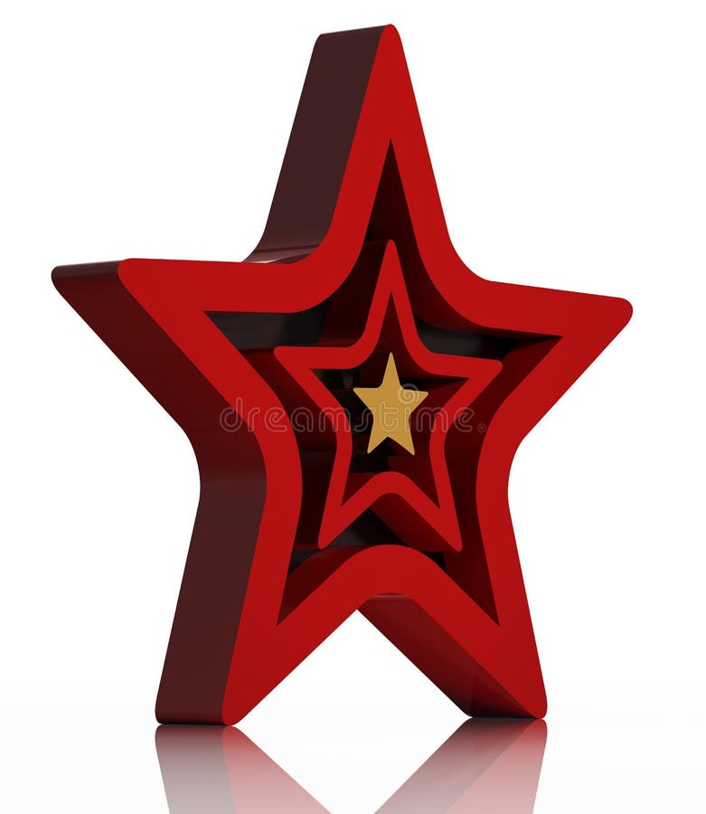 Red star icon stock vector. Illustration of label, shadow - 4349859