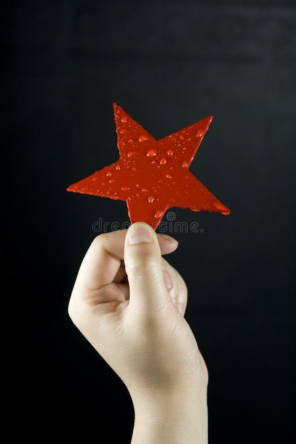 Red star stock image. Image of gesturing, star, decoration - 4605621