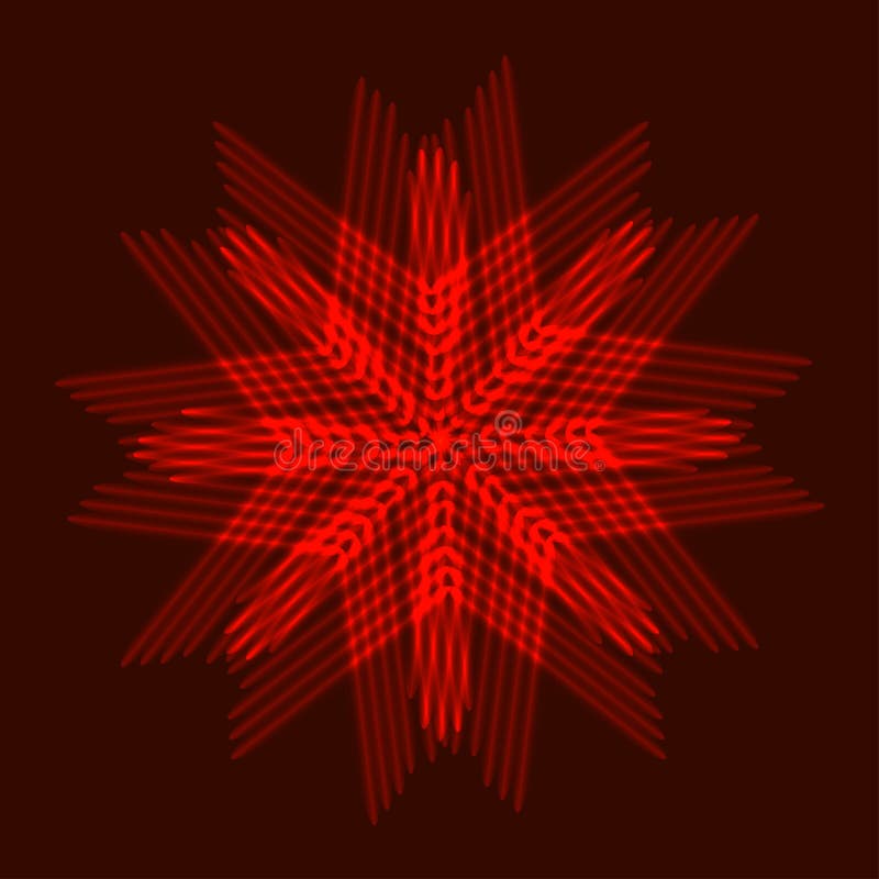 Stylized Star. Shape of Twisted Lines. Abstract Illustration ...