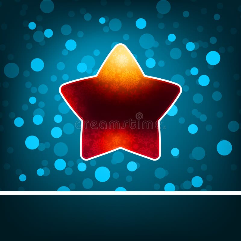 Red Star on Blue Abstract Happy New Year. EPS 8 Stock Vector ...