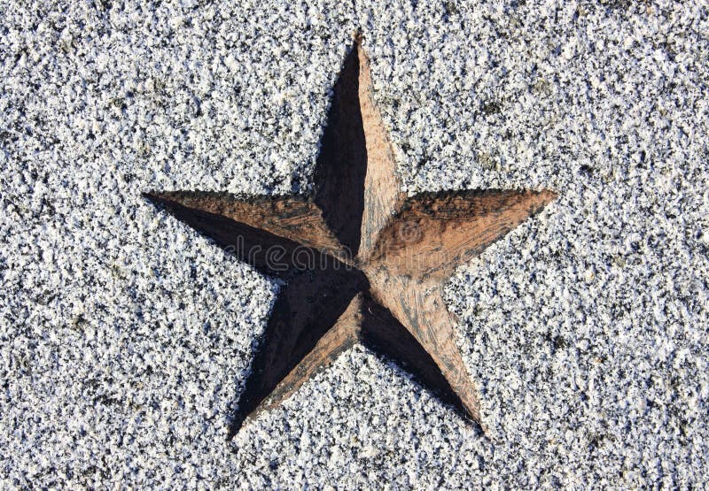 Red star carved in stone stock image. Image of bassrelief - 34598683