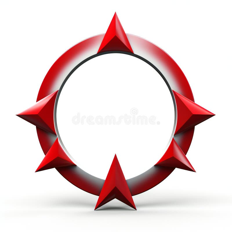 Red Star in a Circle on White Background Stock Illustration ...
