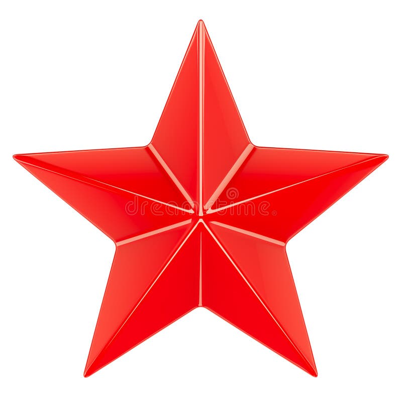 Red Star, 3D rendering stock illustration. Illustration of patriotic ...