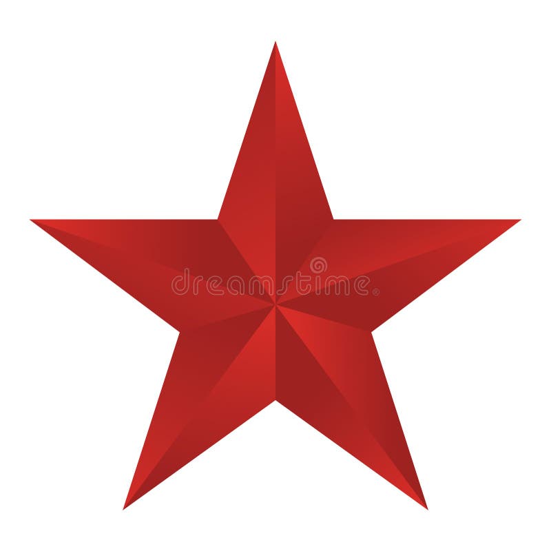 Red Star 3D Shape. the Five-pointed Star, the Emblem of the Soviet ...