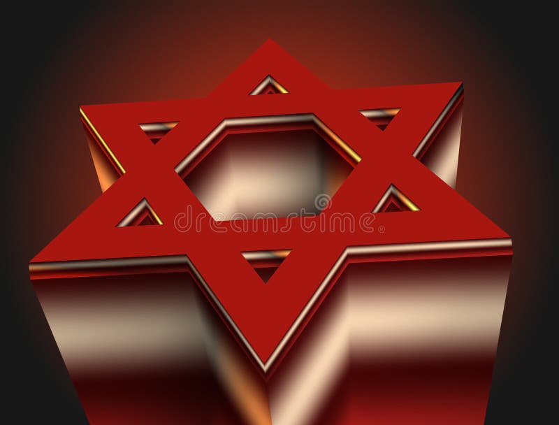 Red Star of David stock illustration. Illustration of decorative - 87672470