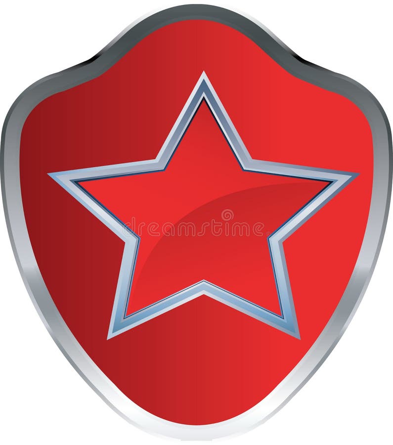 Red star emblem stock vector. Illustration of award, excellent - 33983871