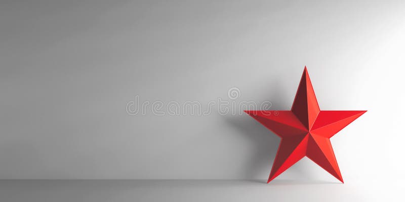 Red star stock illustration. Illustration of render, reflection - 85755399
