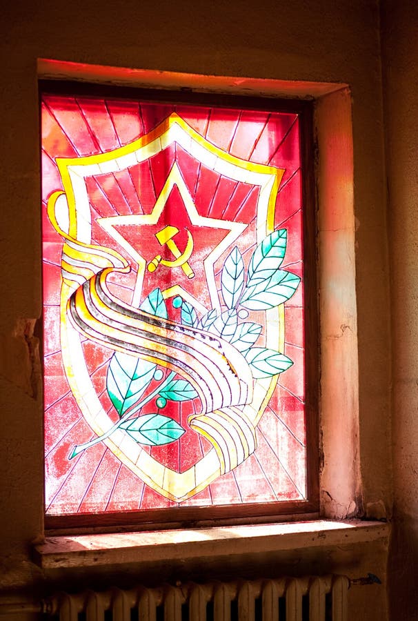 Red Star, Hammer and Sickle, Sabers (swords) Stock Image - Image of ...