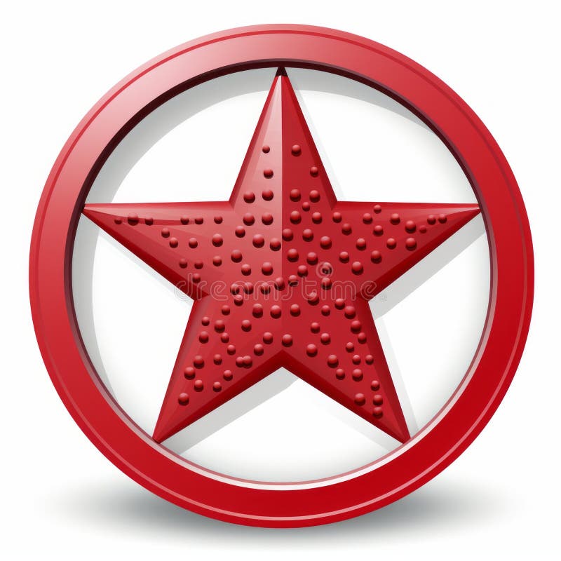 A Red Star Icon on a White Background Stock Illustration - Illustration ...