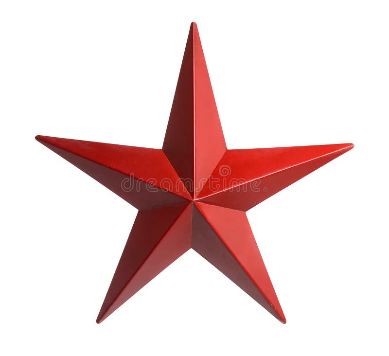 Gold Red Star Vector Illustration 3D Art Symbol Christmas Stock Image ...
