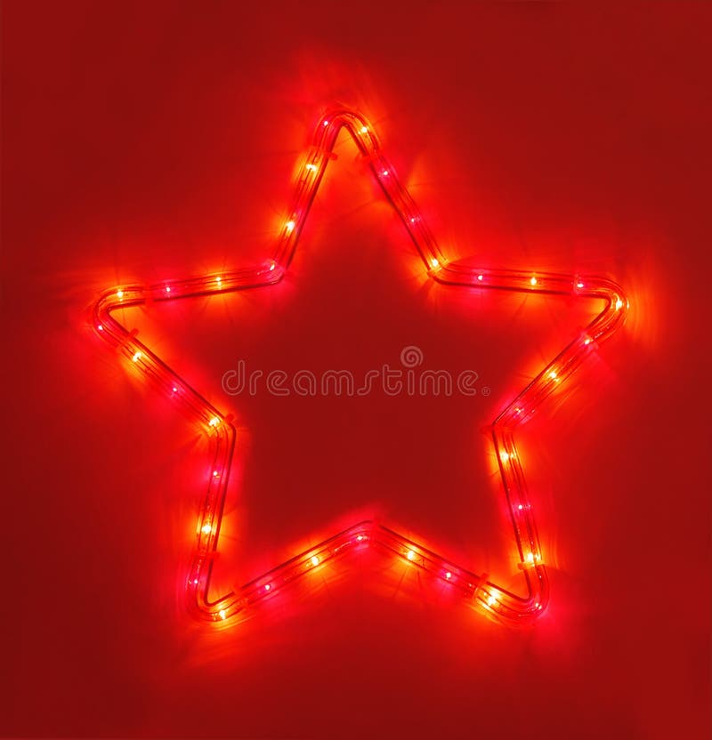 Red star stock photo. Image of neon, abstract, bright - 62701670