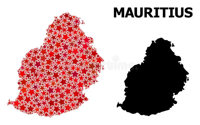 Map of Mauritius. Solid Black Map Vector Illustration Stock Vector ...