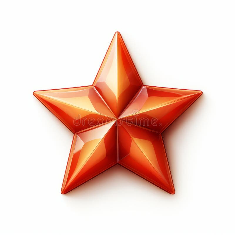 A Red Star Shaped Object on a White Background Stock Illustration ...