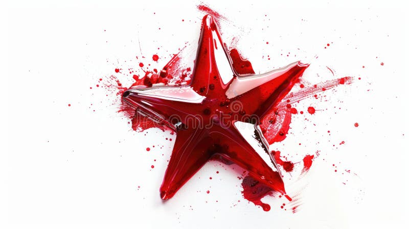 A Red Star-shaped Object on a White Background, Suitable for Use in ...