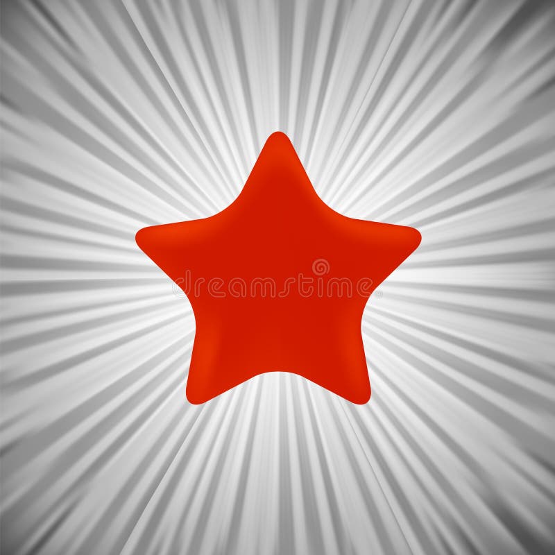 Red Star Single Red Star on Grey Rays