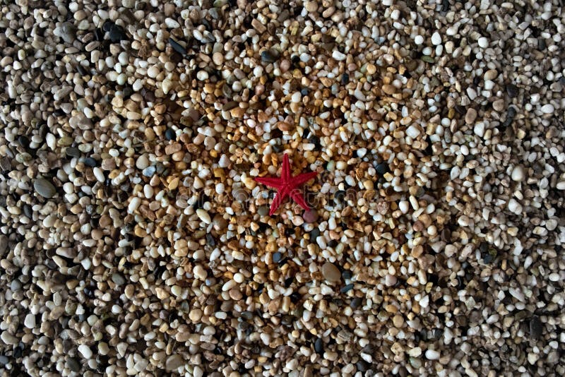 Red Star on a Small Pebbles Stock Image - Image of colors, objects ...