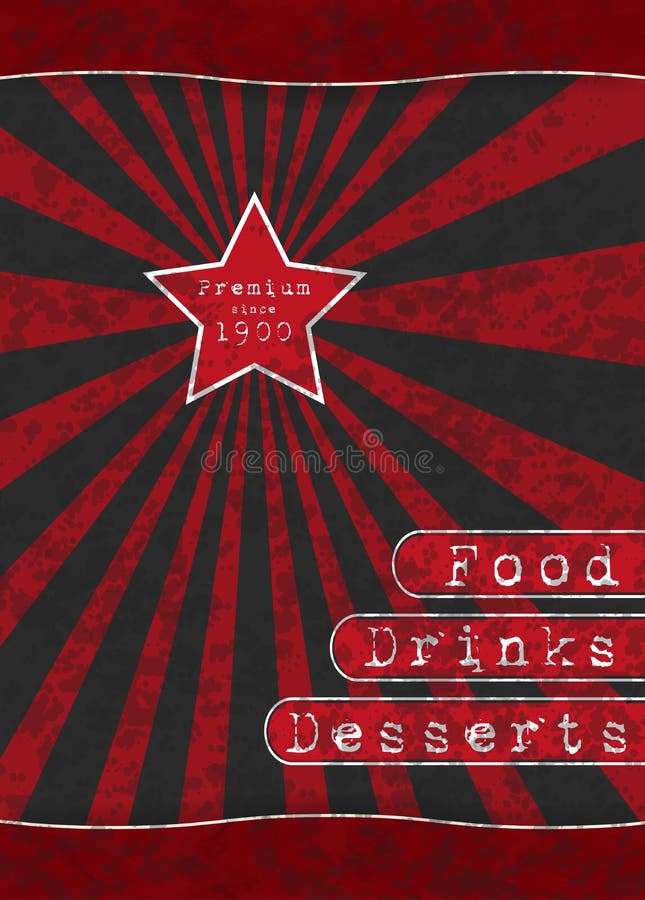Red Star - Special Menu stock vector. Illustration of creative - 26037502