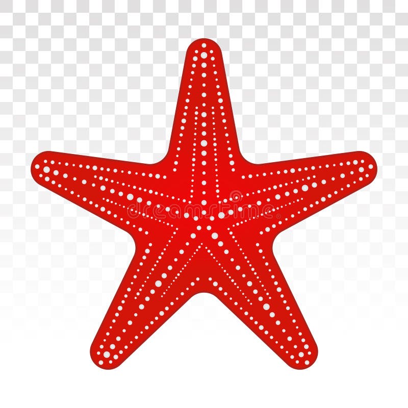 Red Starfish / Sea Stars Flat Icon for Apps and Websites Stock Vector ...