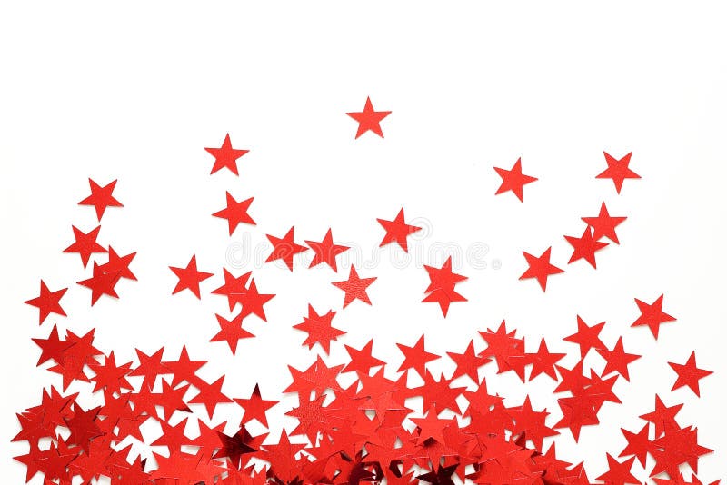 Red stars confetti stock photo. Image of celebrating - 69508514