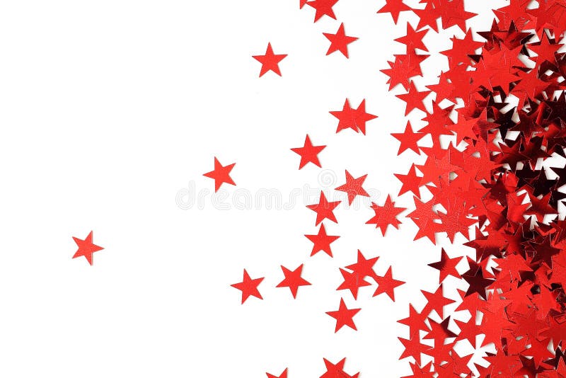 Red stars confetti stock image. Image of christmas, frame - 69508547