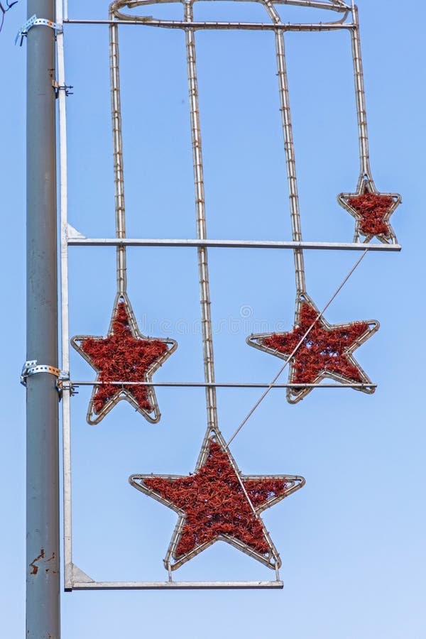 Red Stars stock photo. Image of sign, lights, serbia - 188160760