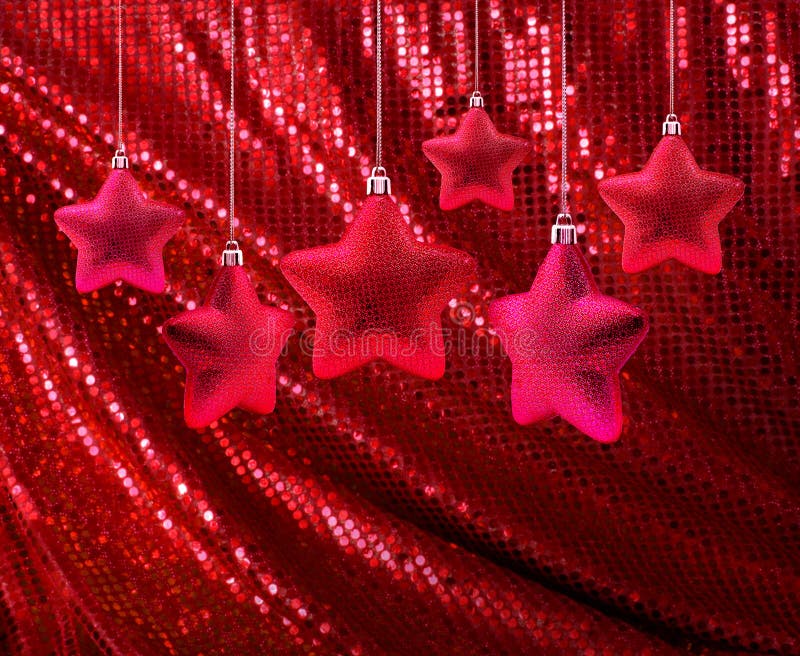 Red Stars on Red Glitter Canvas Stock Photo - Image of roundish, symbol ...