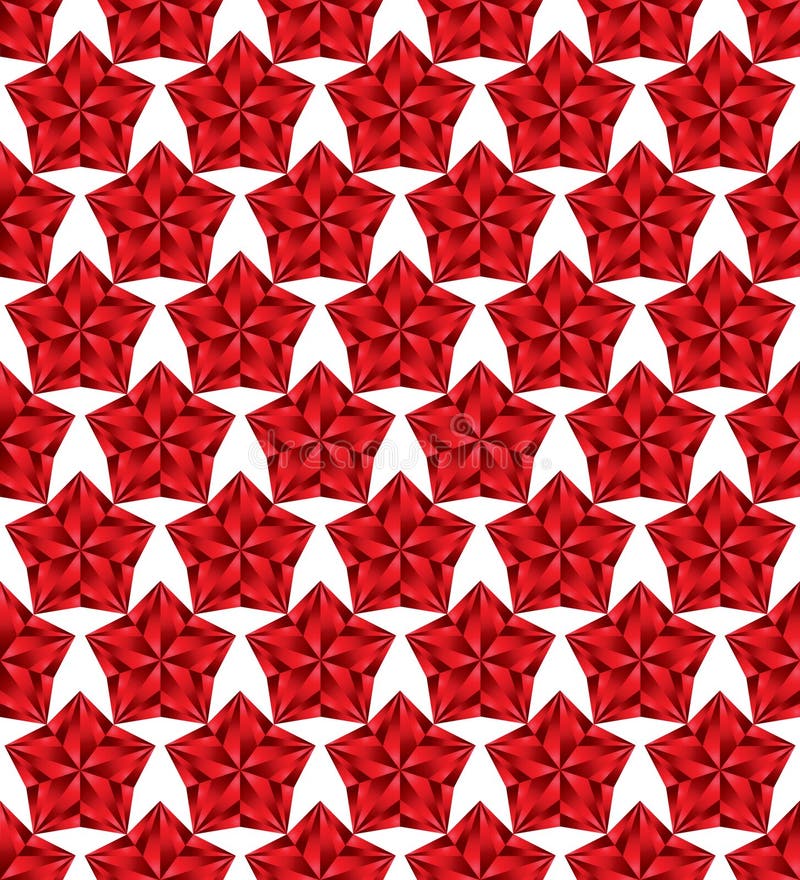 Red Stars Seamless Pattern. Stock Vector - Illustration of shape ...