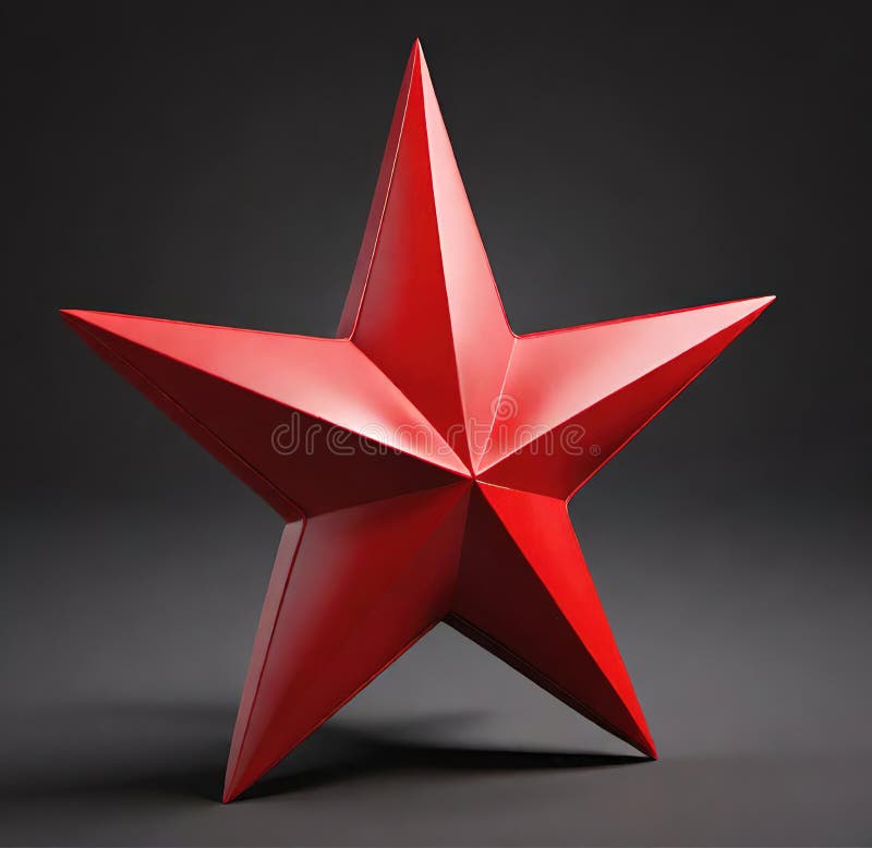 Red Stars on a White Background. 3d Rendering. 3d Illustration Stock ...