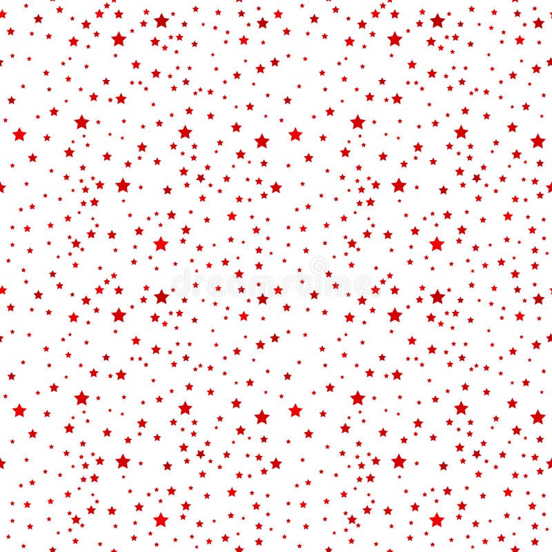Red Stars on White Background Seamless Pattern Stock Vector ...