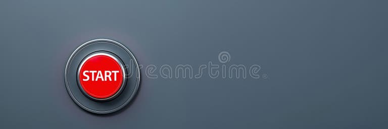 Red Start Button on Gray Surface Control Panel Interface Technology ...