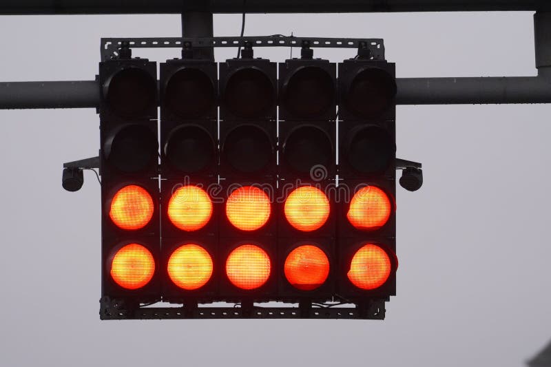 Red Start Lights stock image. Image of motorsport, light - 273473117