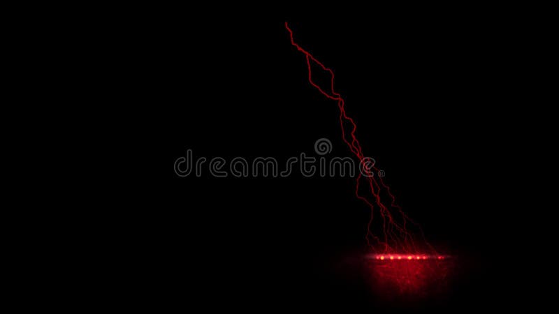 Red Static Lightning on the Ground Loopable Motion Element Stock ...