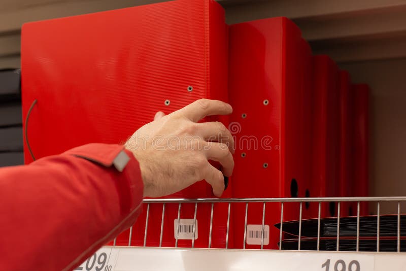 Red Stationery Folder, Choose, Watch Stock Photo - Image of brochure ...