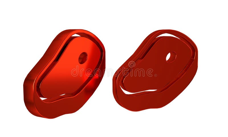 Red Steak Meat Icon Isolated on Transparent Background. Stock ...