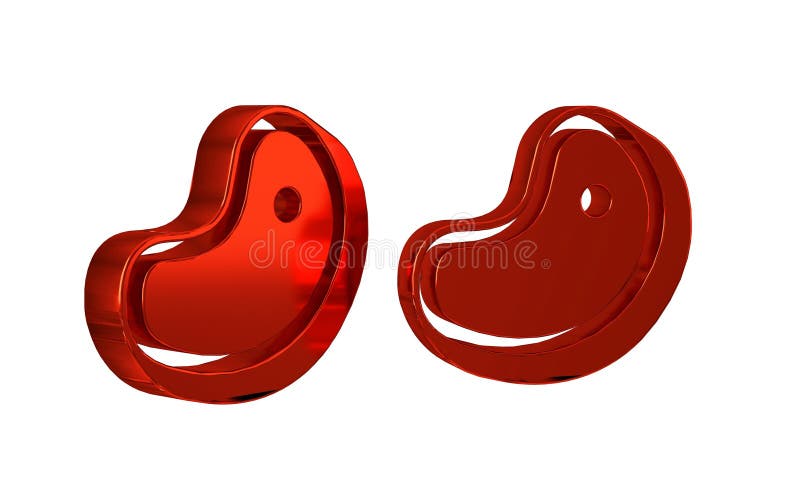 Red Steak Meat Icon Isolated on Transparent Background. Stock ...