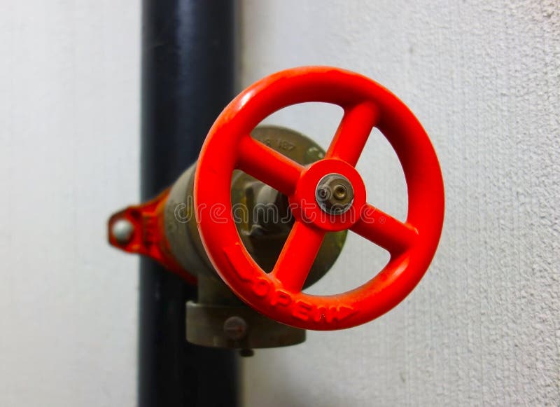 Steam pipe with a valve stock image. Image of steam, open - 10732943