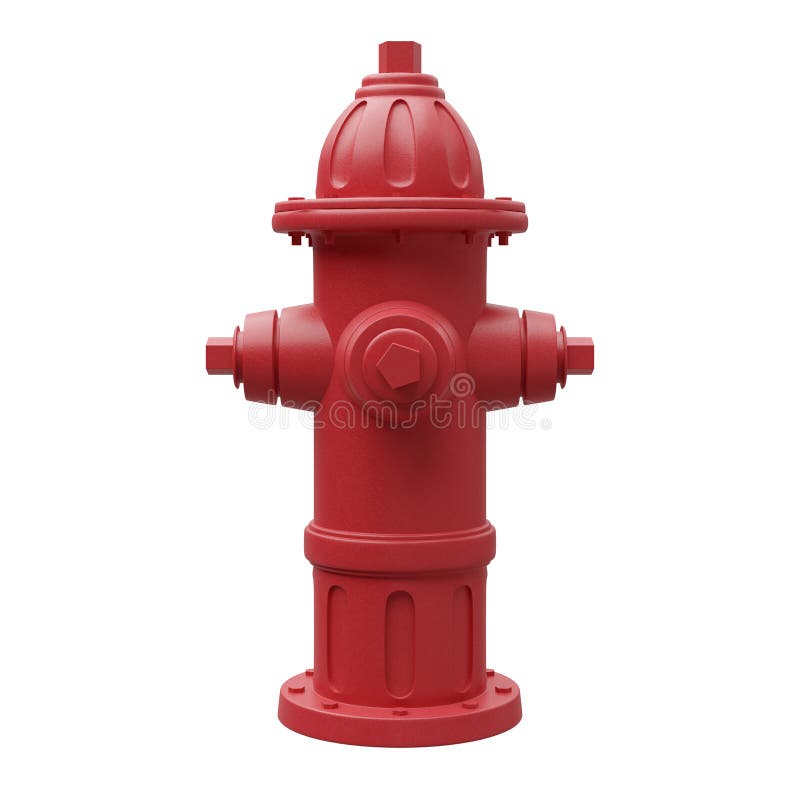Red Steel Fire Hydrant Isolated on White Background with Clipping Path ...
